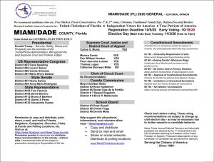 Miami/Dade County General Election Voter Recommendation Guide 2020 ...
