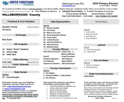 2024 Voter Guide – Sample Ballot – Election Recommendations - United ...